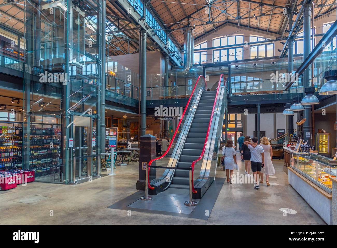 Ravenna, Italy, September 1, 2021: Interior of covered market in ...
