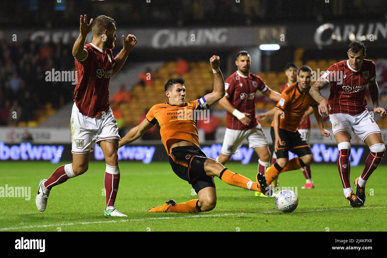 Danny Batth of Wolves. Wolverhampton Wanderers v Bristol City at ...