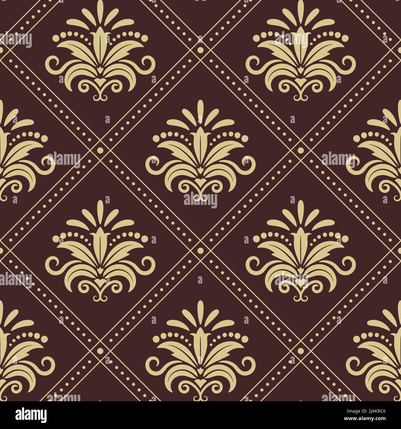 Vintage wallpaper seamless. Background design in retro style. Vector ...