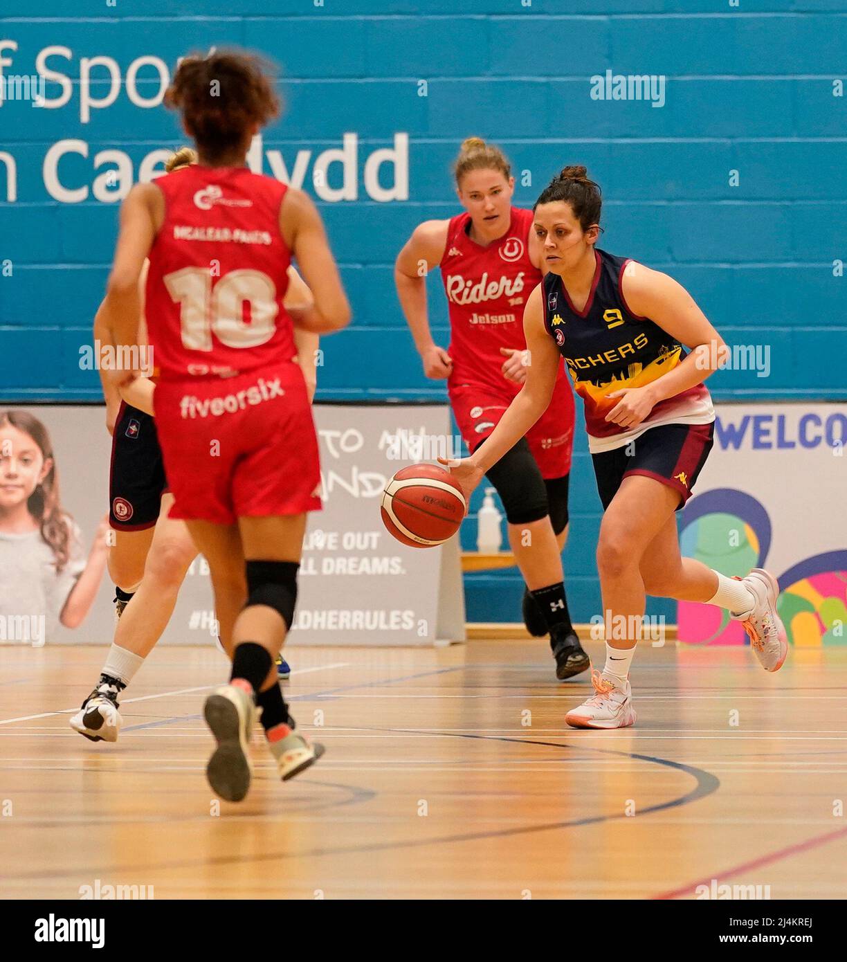 Cardiff, Wales, 16, April, 2022, Laura Shanahan (Archers) (R) drives ...
