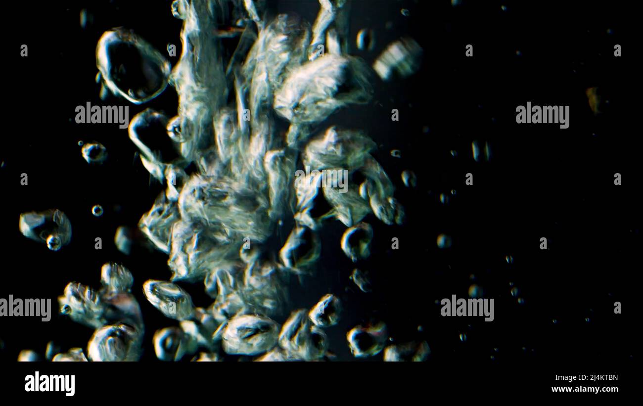 Black background. Shooting underwater. Stock footage. Impulsively ...