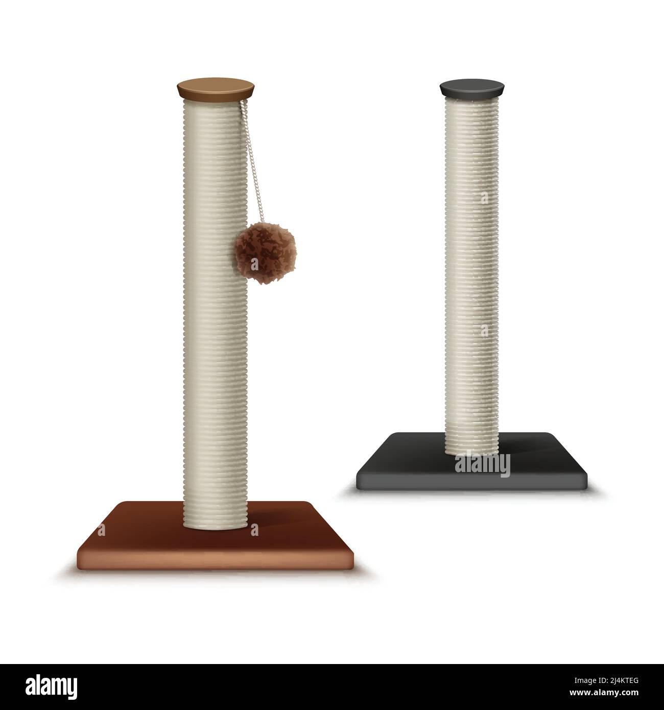 Vector cat scratching posts isolated on white background Stock Vector ...