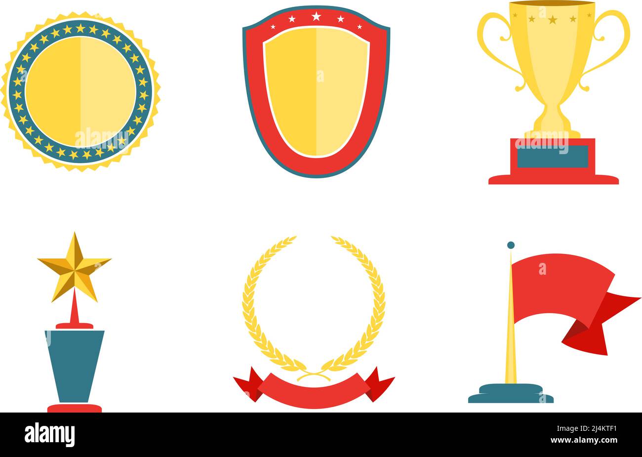 Award badges collection, achievement and success vector illustration ...