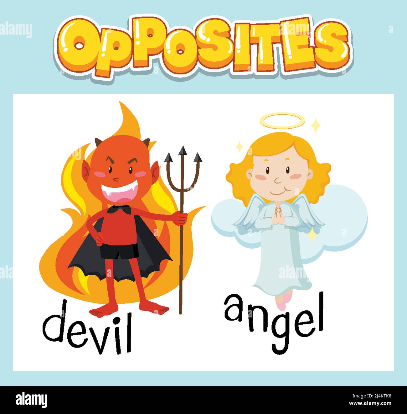 Kids angel and devil hi-res stock photography and images - Alamy