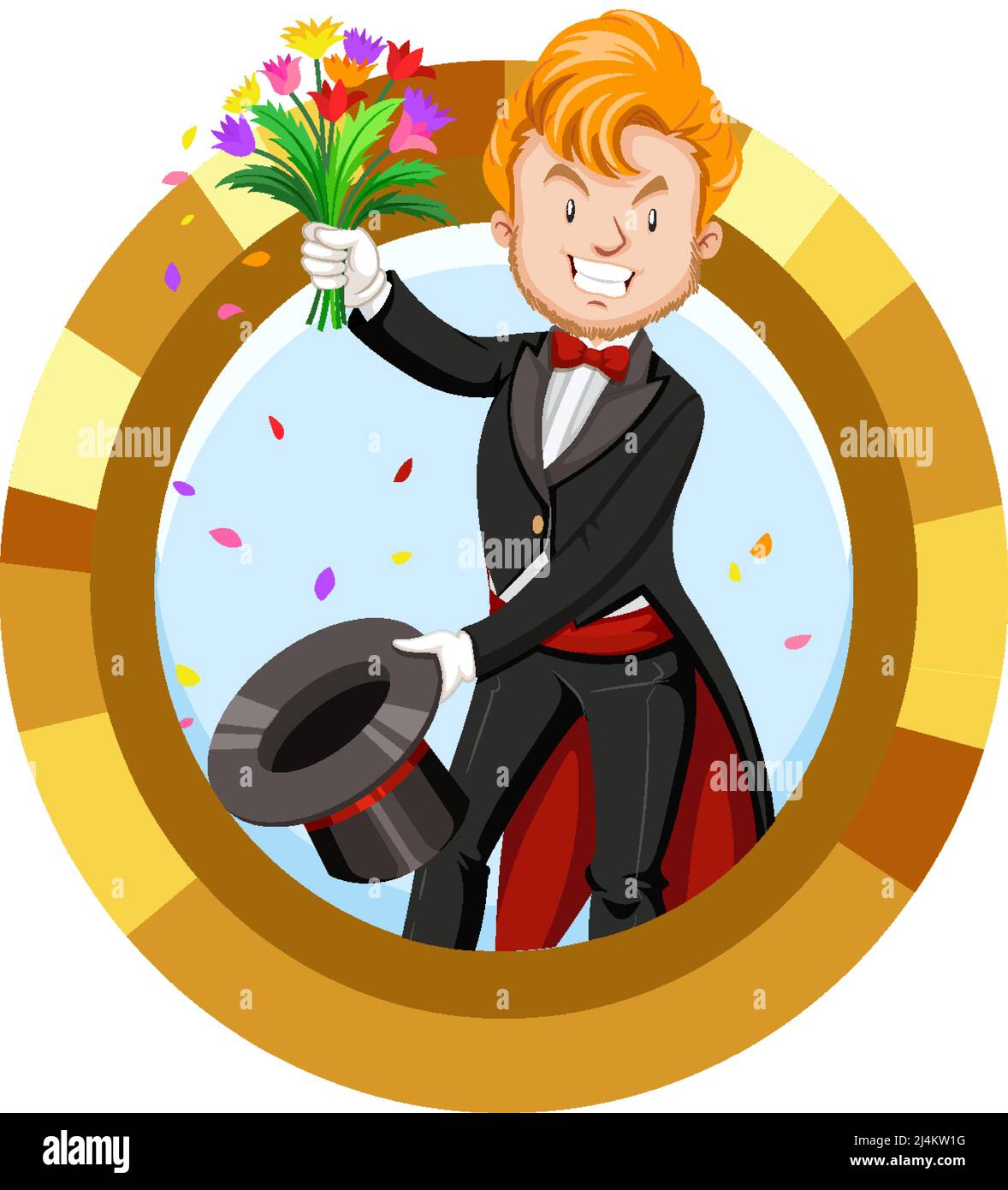A magician man cartoon character illustration Stock Vector Image & Art ...