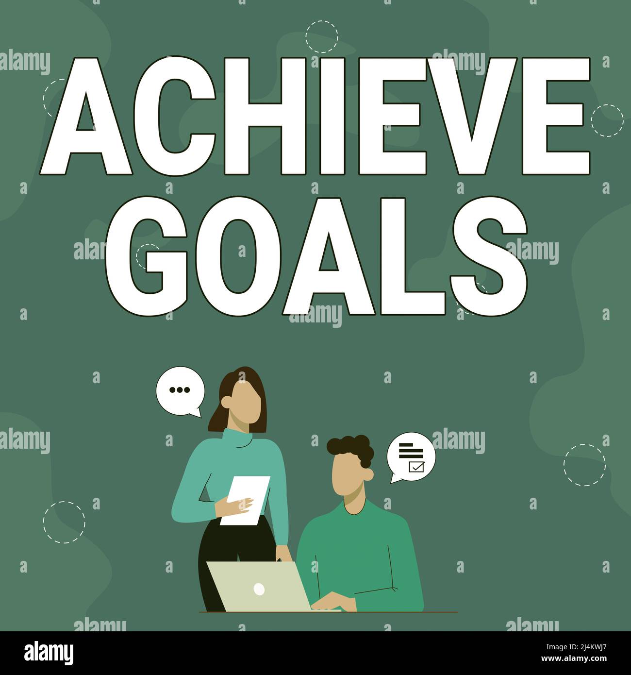 Conceptual caption Achieve Goals. Business concept Results oriented ...