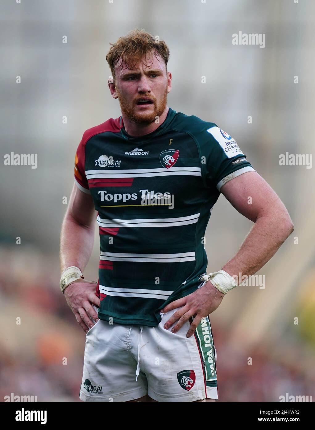Leicester Tigers' Ollie Chessum during the Heineken Champions Cup round ...