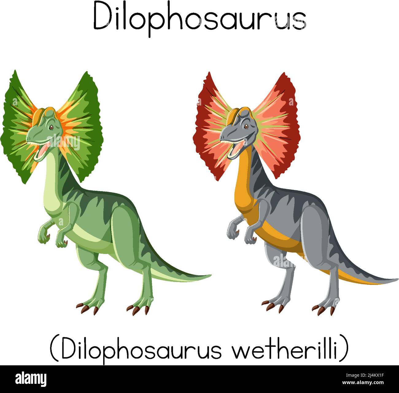 Dilophosaurus drawing hi-res stock photography and images - Alamy