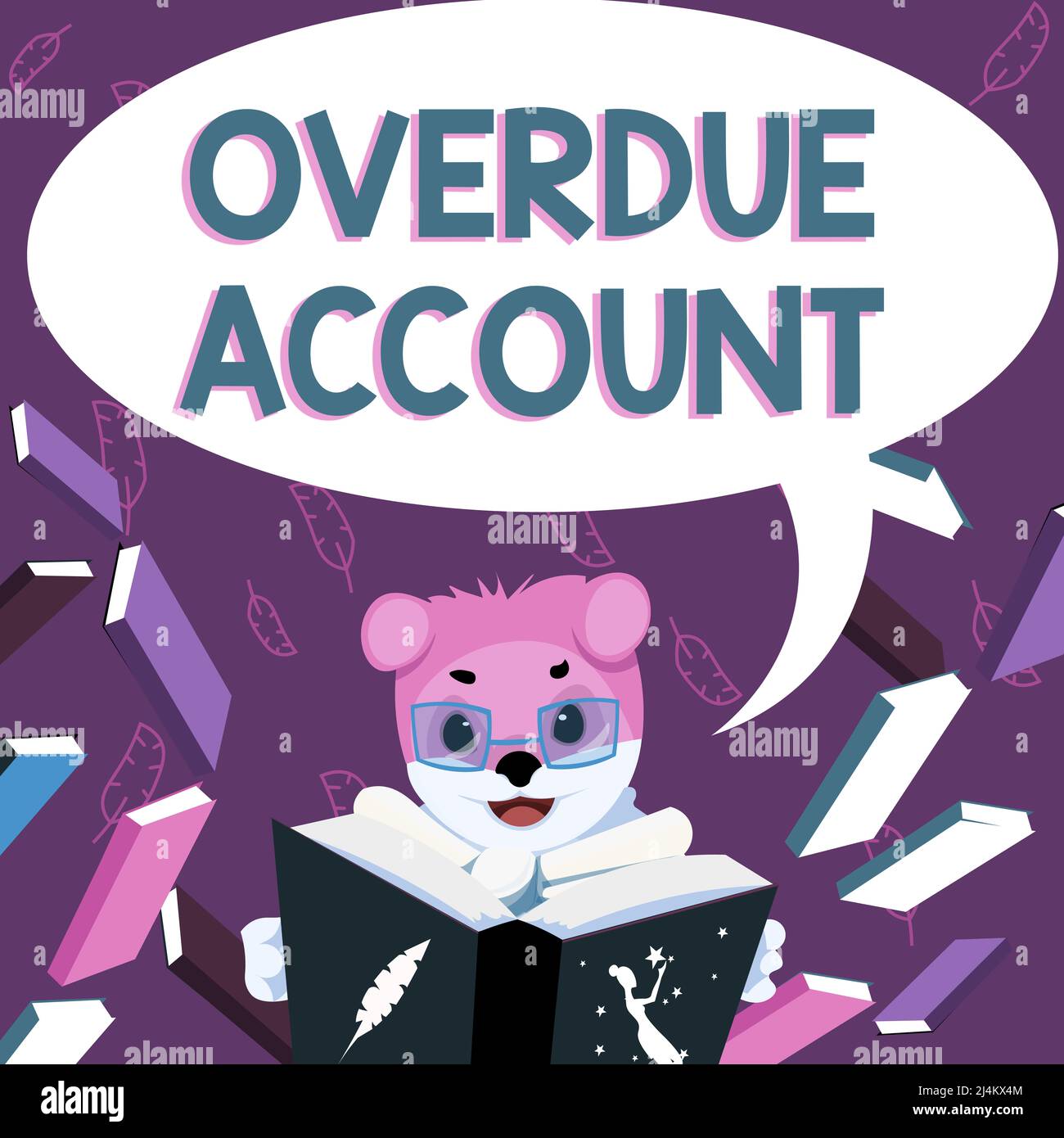 Hand writing sign Overdue Account. Concept meaning loans and other ...