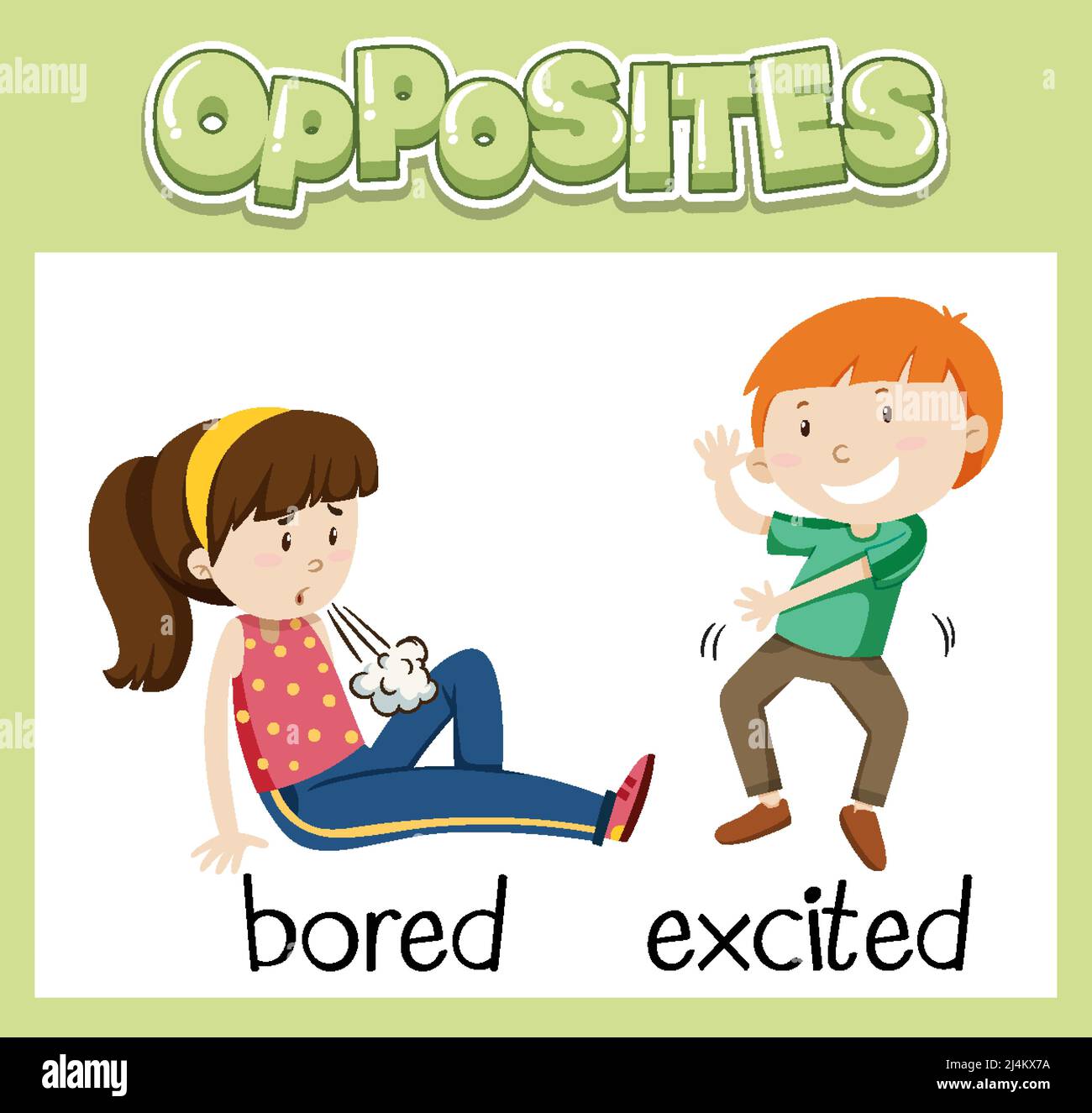 Excited Synonym Gallery Opposite Words For Calm And Excited Clipart