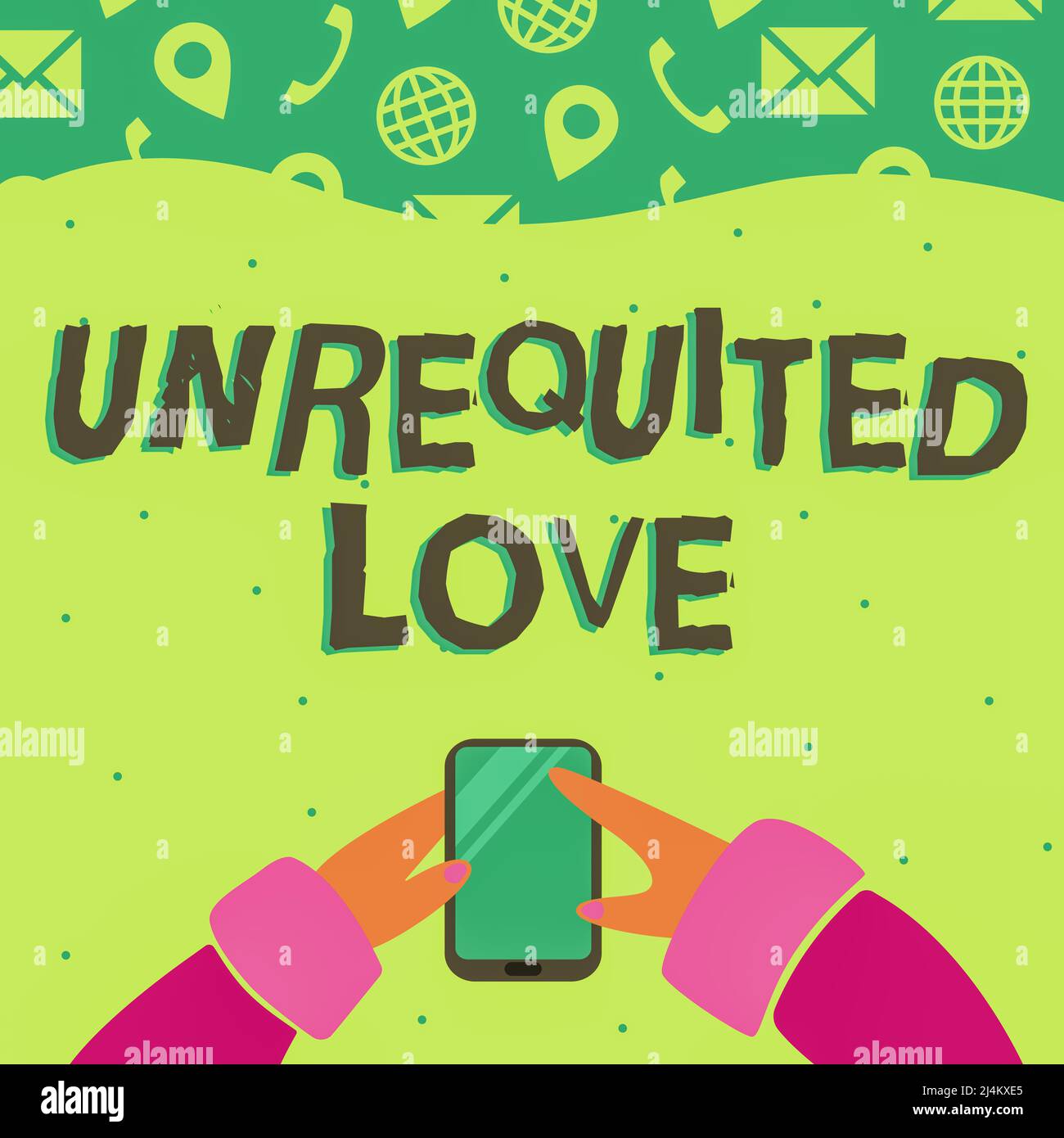 Conceptual display Unrequited Love. Business approach not openly ...