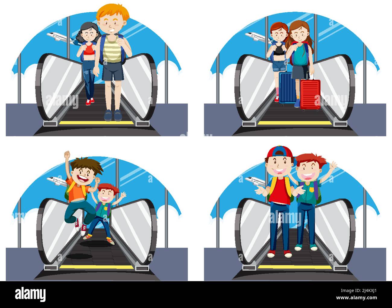 Simple character of tourists illustration Stock Vector Image & Art - Alamy