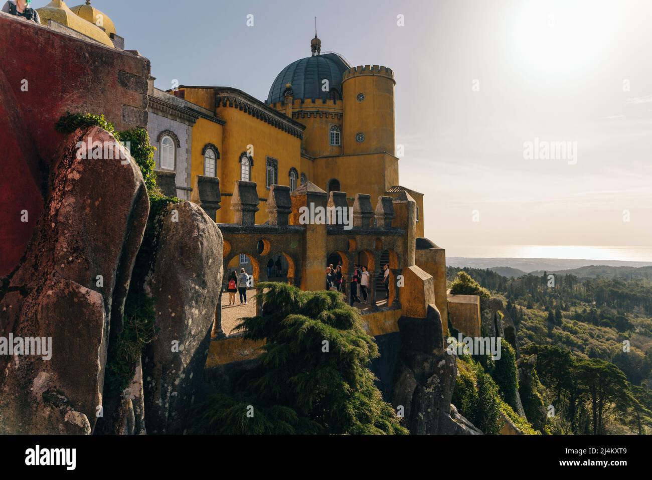 Pena Palace in Sintra, Lisbon, Portugal. Famous landmark. Most ...