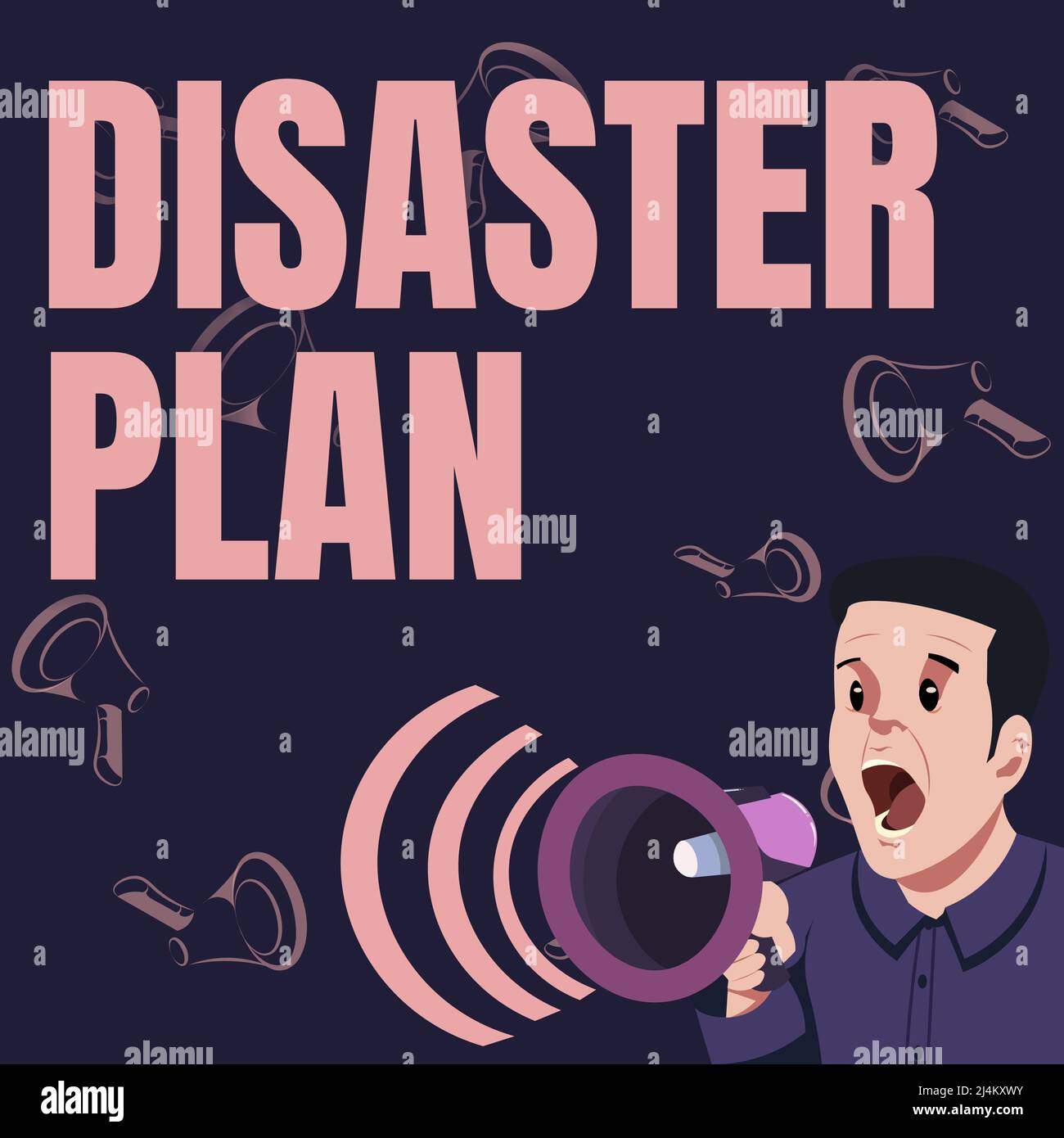 Hand writing sign Disaster Plan. Concept meaning Respond to Emergency ...