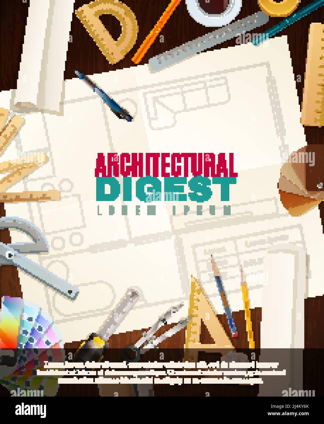 Architectural drawing work tools Stock Vector Images - Alamy