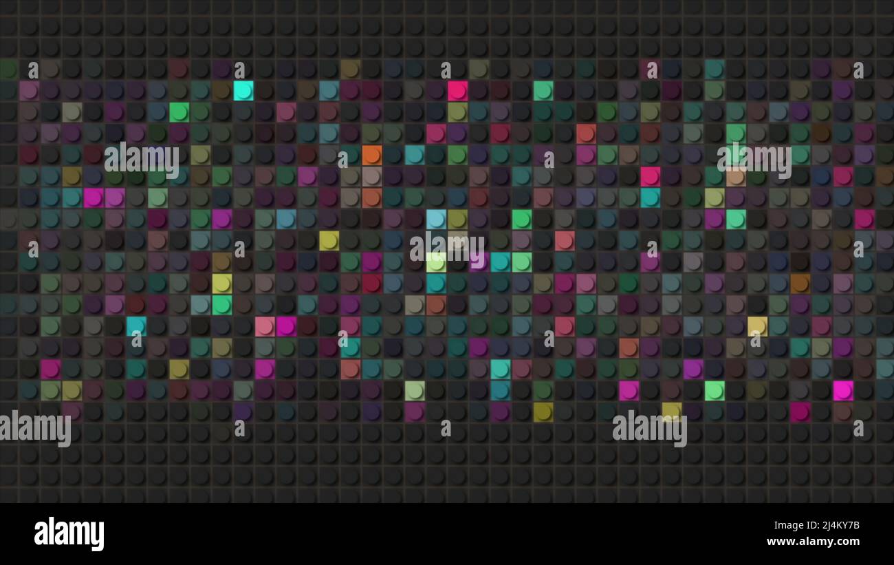 Animation with background of flashing multicolored dots. Motion. Gray ...
