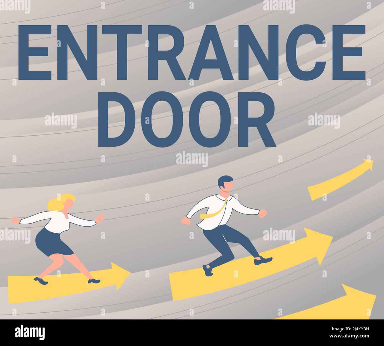 Hand writing sign Entrance Door. Business showcase Way in Doorway Gate ...