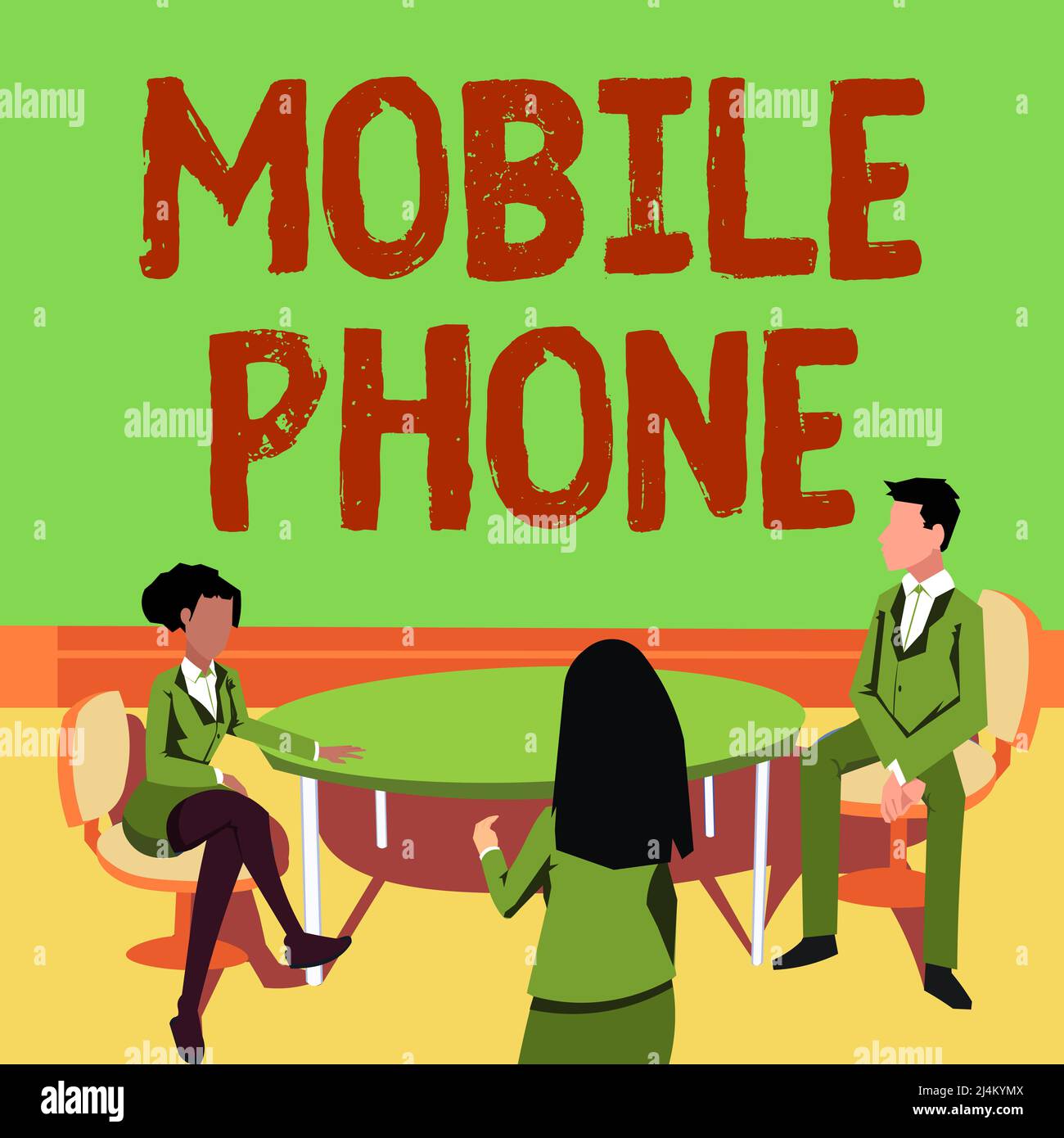 Handwriting text Mobile Phone. Business concept A handheld device used ...