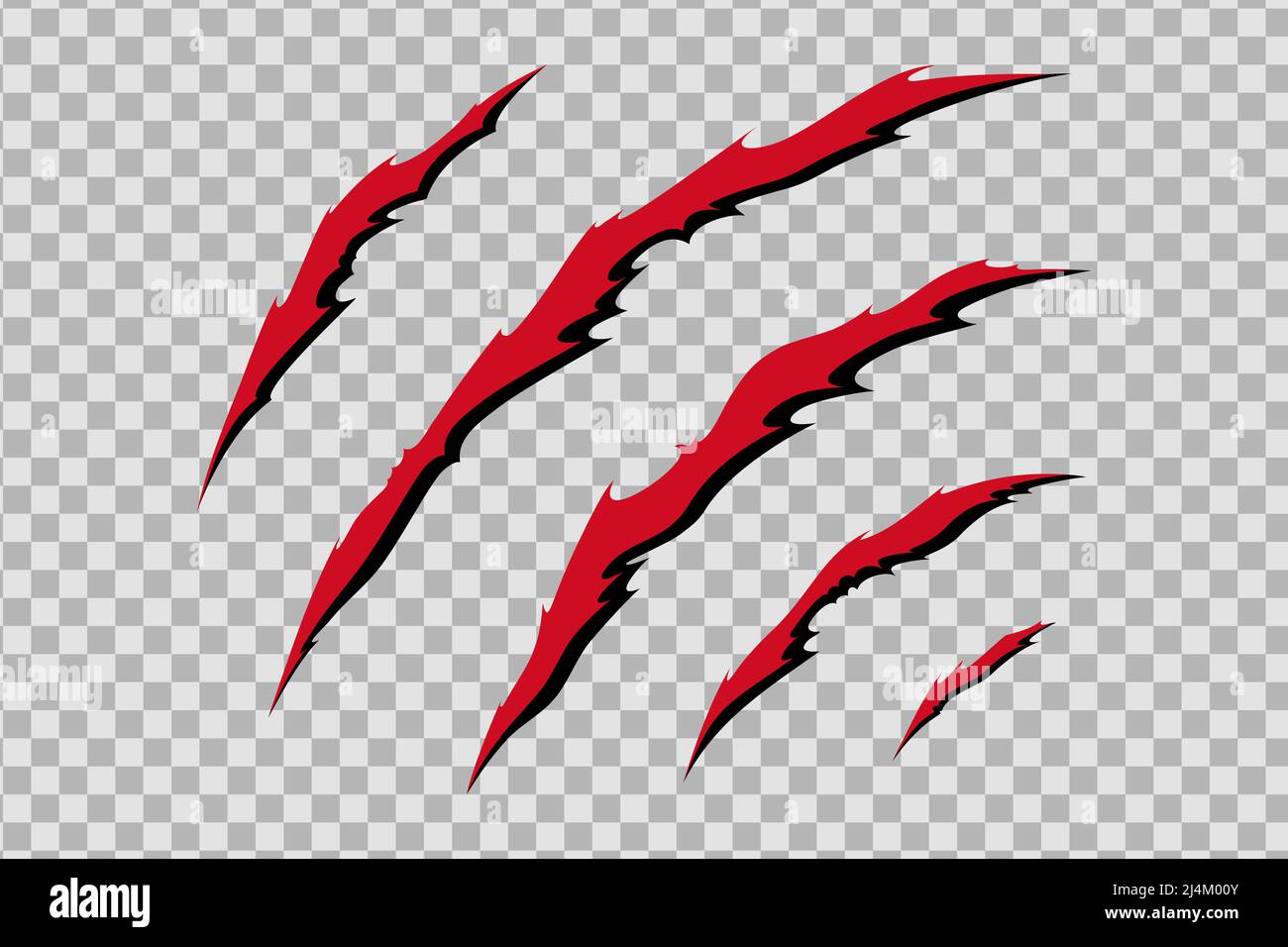 Claw scratches of wild animal. Cat scratches marks isolated in ...