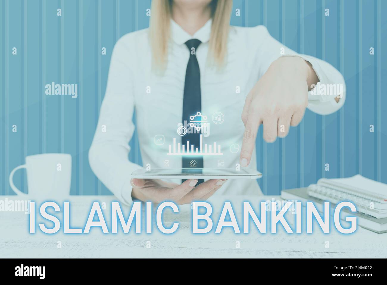 Hand writing sign Islamic Banking. Business concept Banking system ...