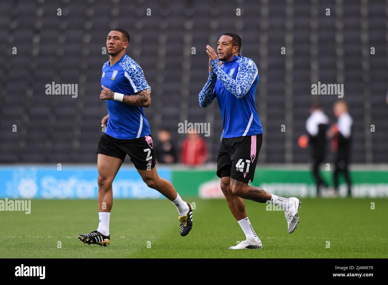 Liam Palmer #2 and Nathaniel Mendez-Laing #41 of Sheffield Wednesday ...