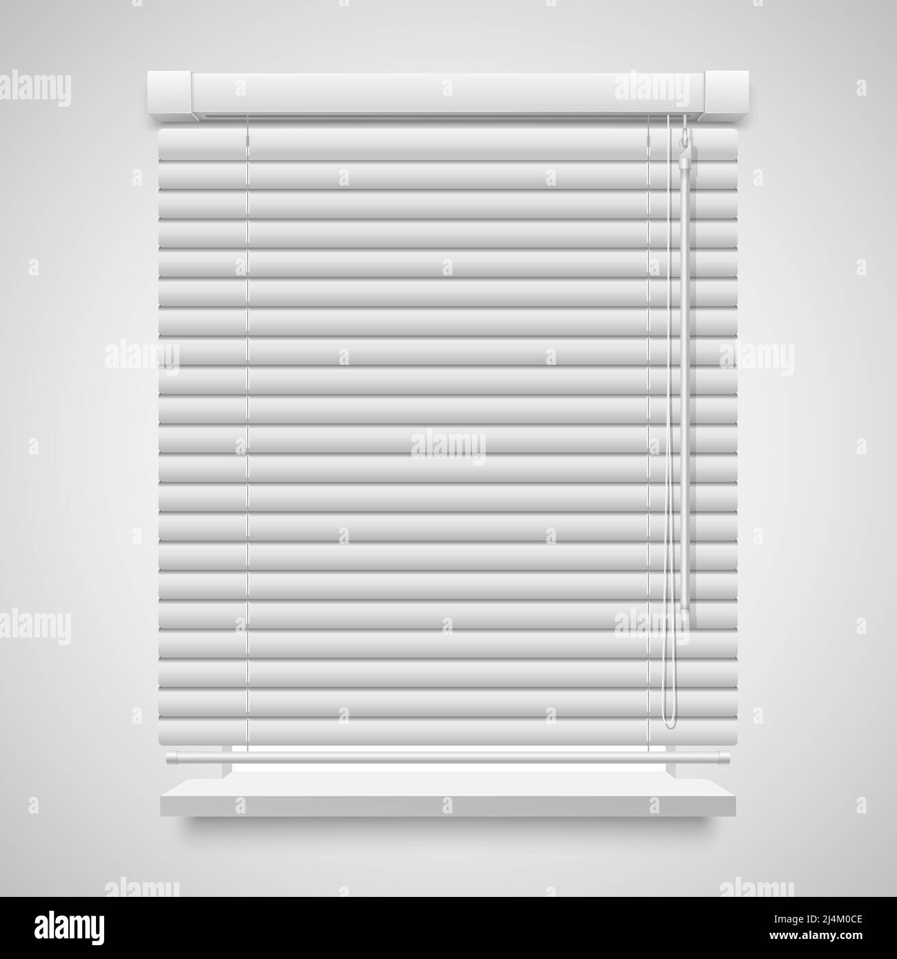 Realistic closed shutters window, front view vector illustration ...