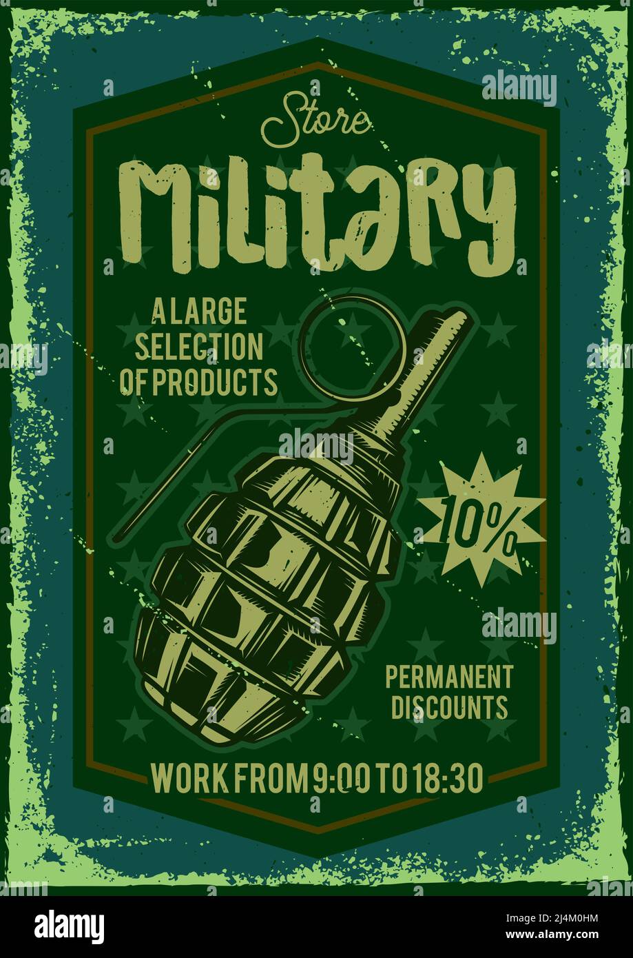 Advertising poster design with illustration of a bomb on background ...