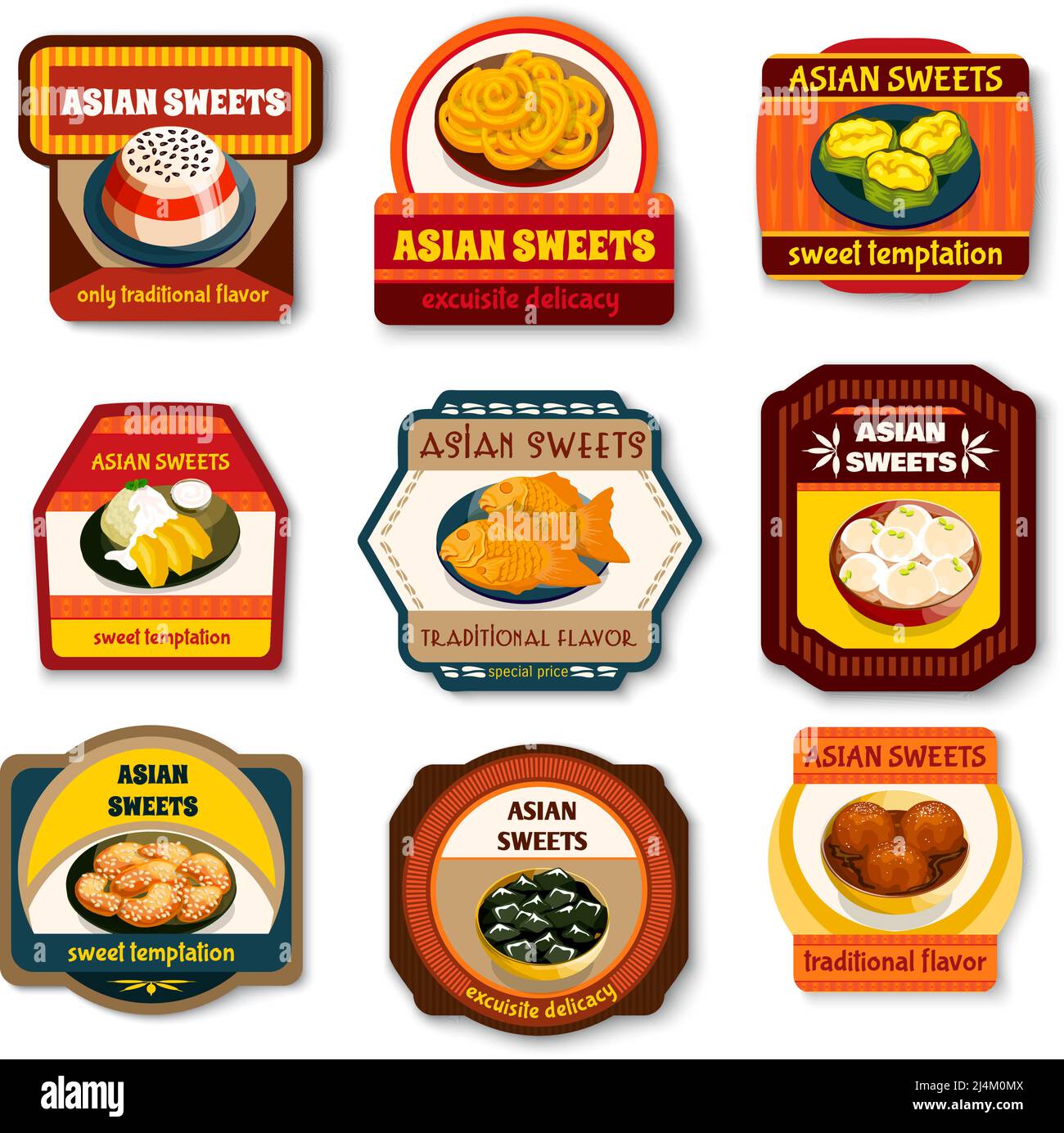 Ethnic sweets Stock Vector Images - Alamy