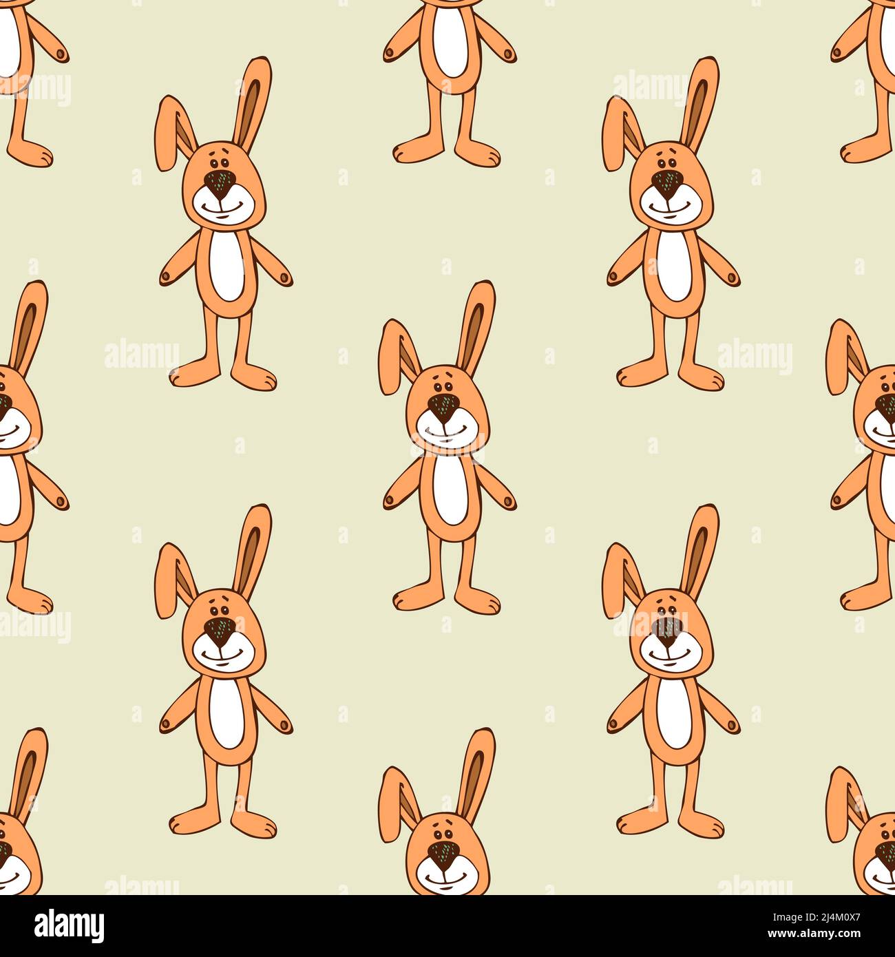 Cute bunny pattern background seamless. Vintage pattern with animal ...