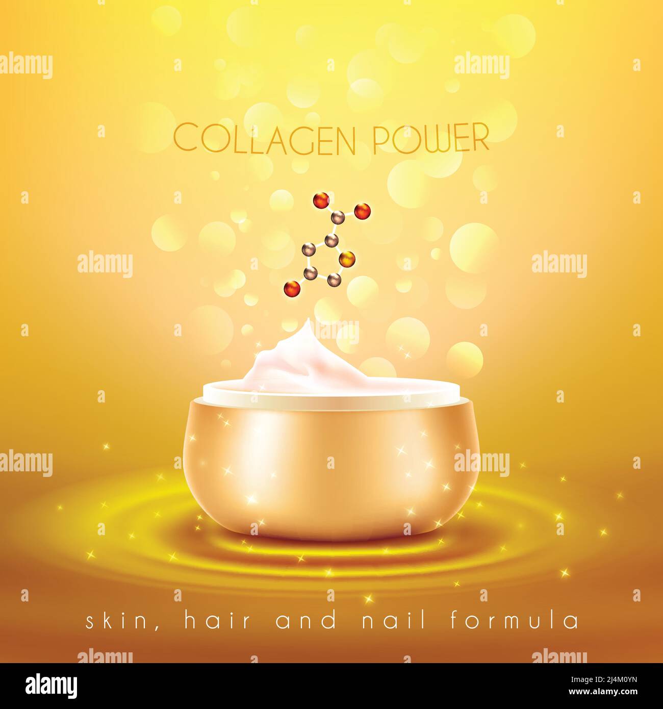 Collagen power moisturizing face skin cream with anti-aging effect ...