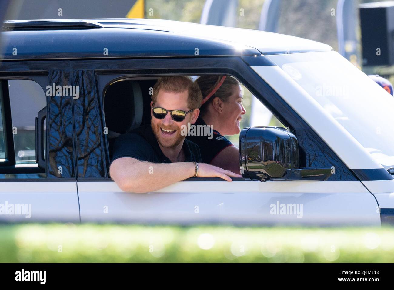 Prince Harry, Duke of Sussex at Jaguar Land Rover Driving Challenge ...