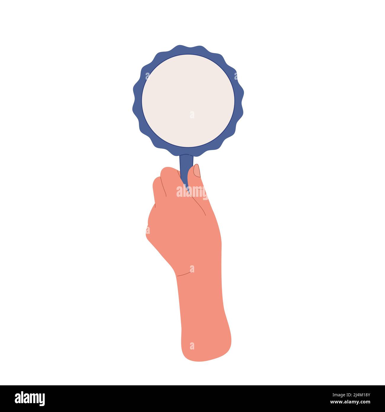 Hand holding small round Stock Vector Images - Alamy