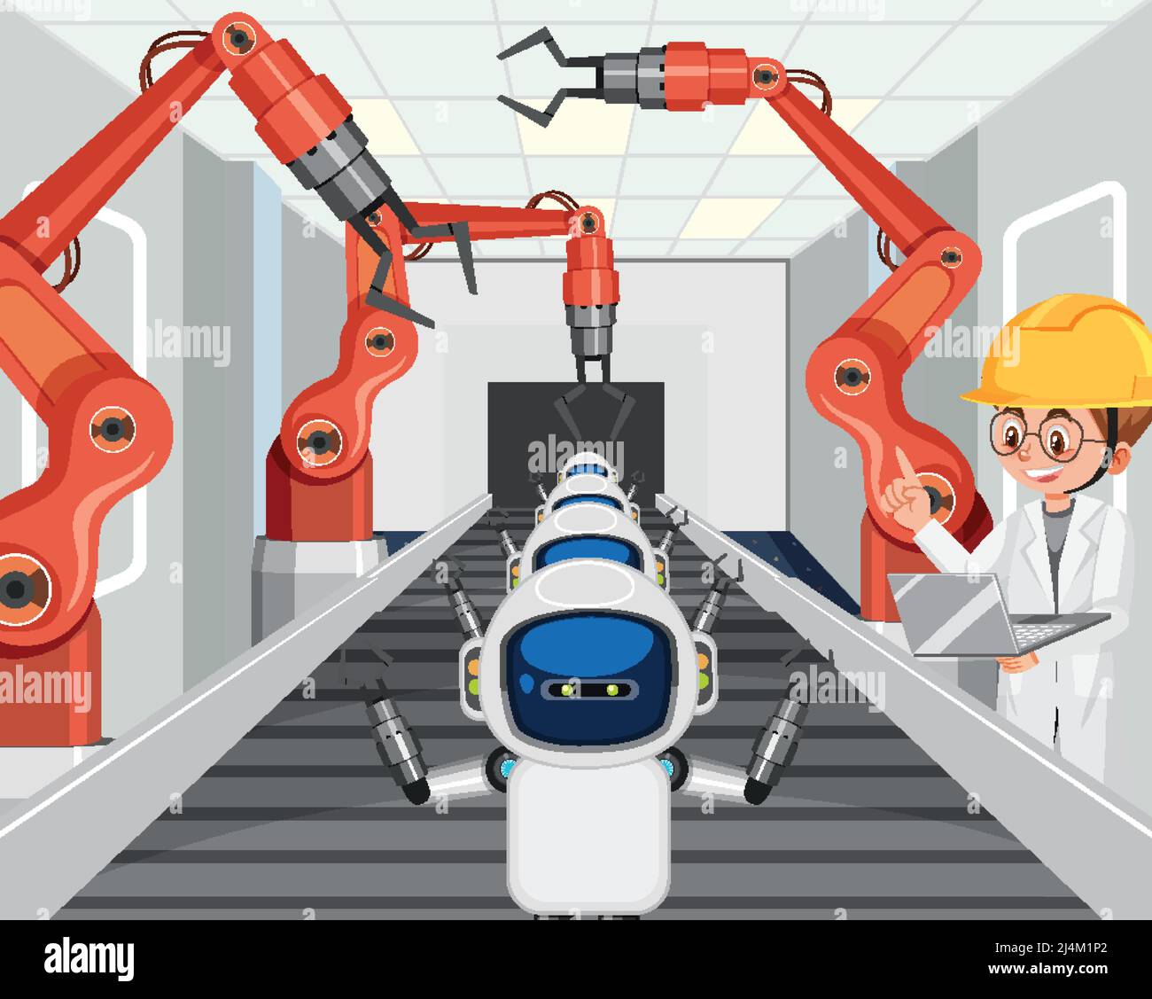 Robot automation industry concept illustration Stock Vector Image & Art ...