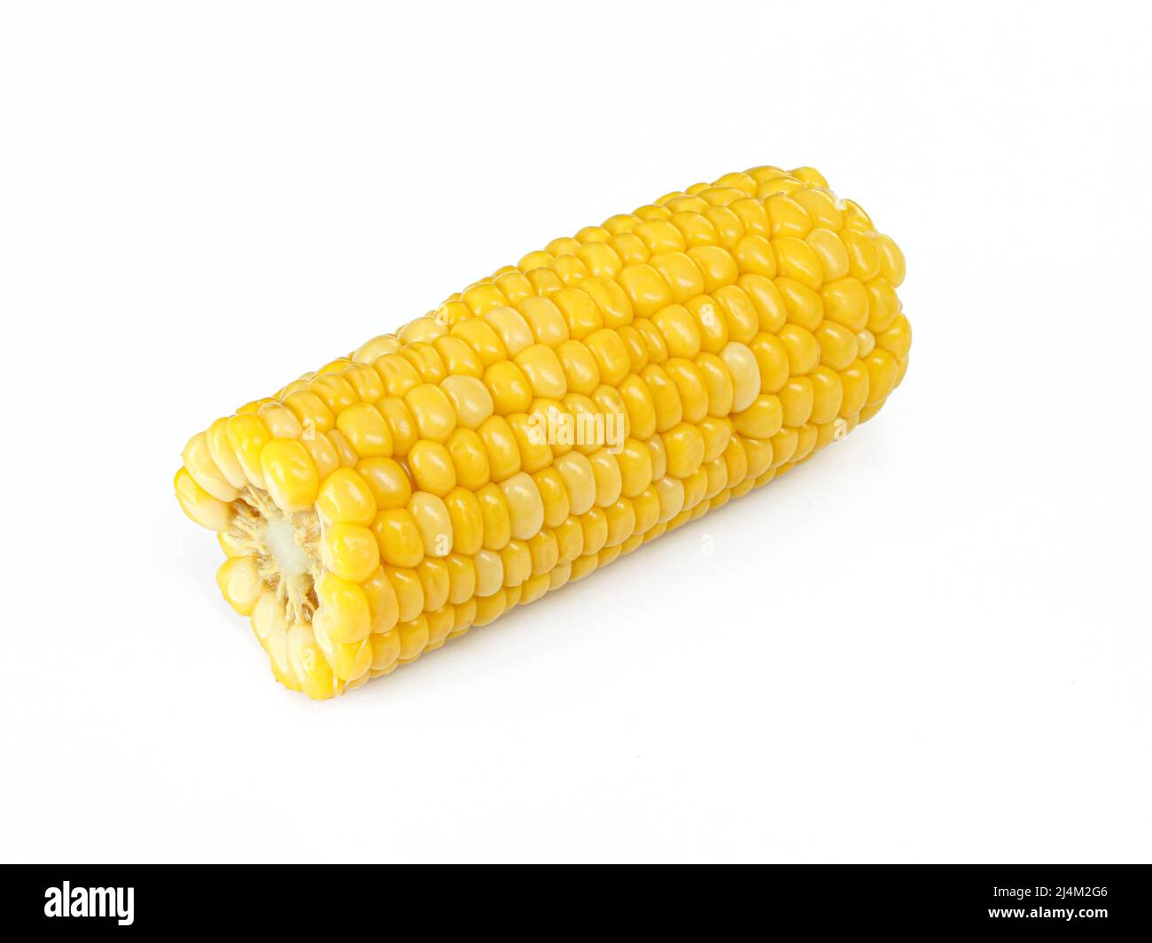 Single organic corn cob isolated on white background. Nutritious snack ...