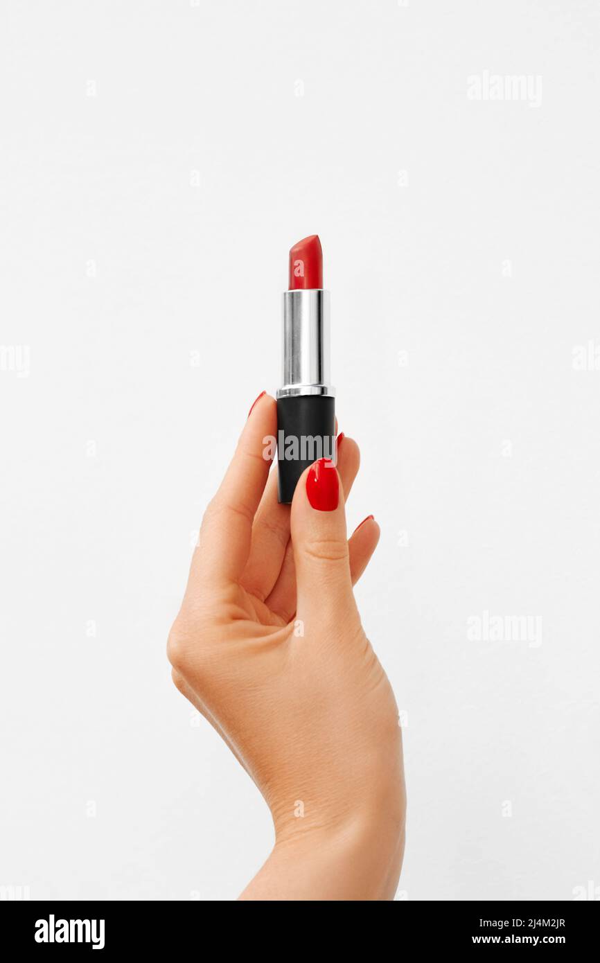 Bright red lipstick hi-res stock photography and images - Alamy