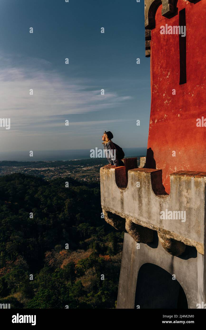 Pena Palace in Sintra, Lisbon, Portugal. Famous landmark. Most ...