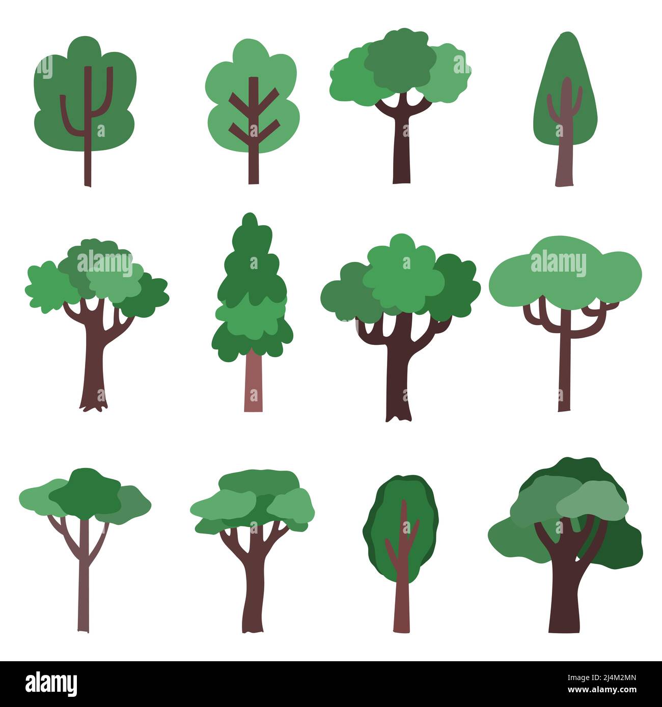 Cartoon trees Cut Out Stock Images & Pictures - Alamy