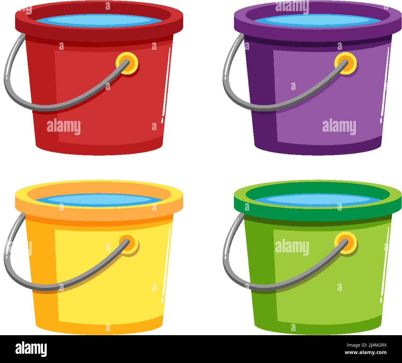 Bucket with water on white background illustration Stock Vector Image ...