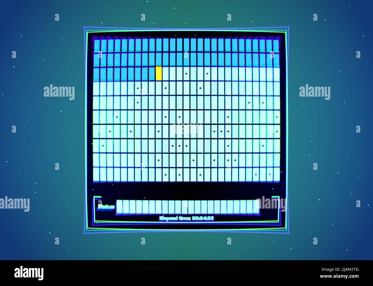 Neon interface background with service software display. Abstract ...