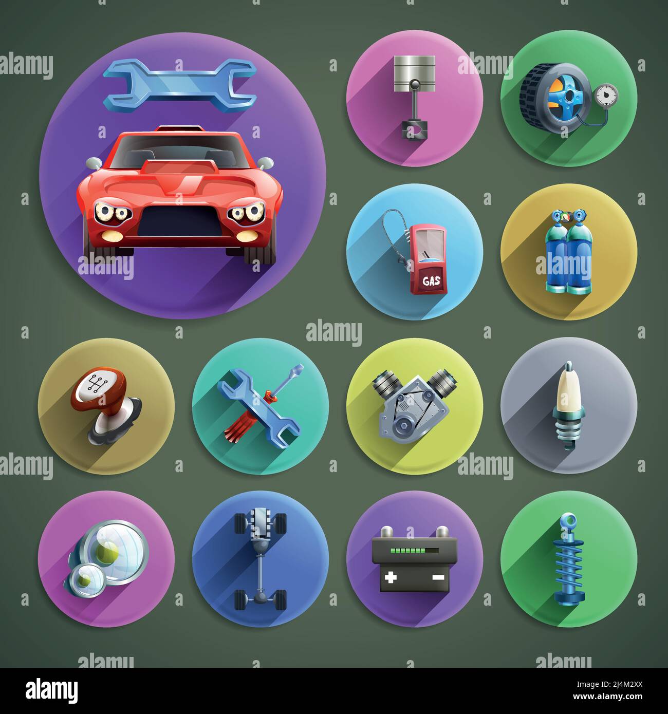 Main engine spare parts Stock Vector Images - Alamy