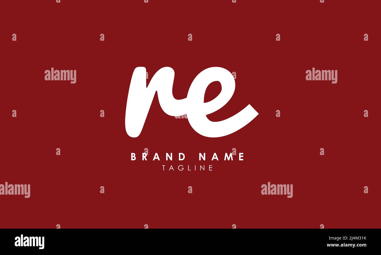 Alphabet letters Initials Monogram logo RE, ER, R and E Stock Vector ...