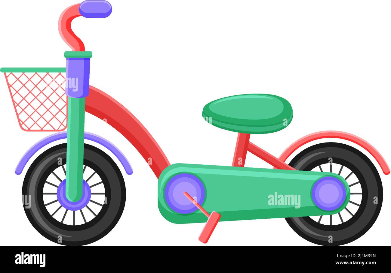 Children bicycle on white background illustration Stock Vector Image ...