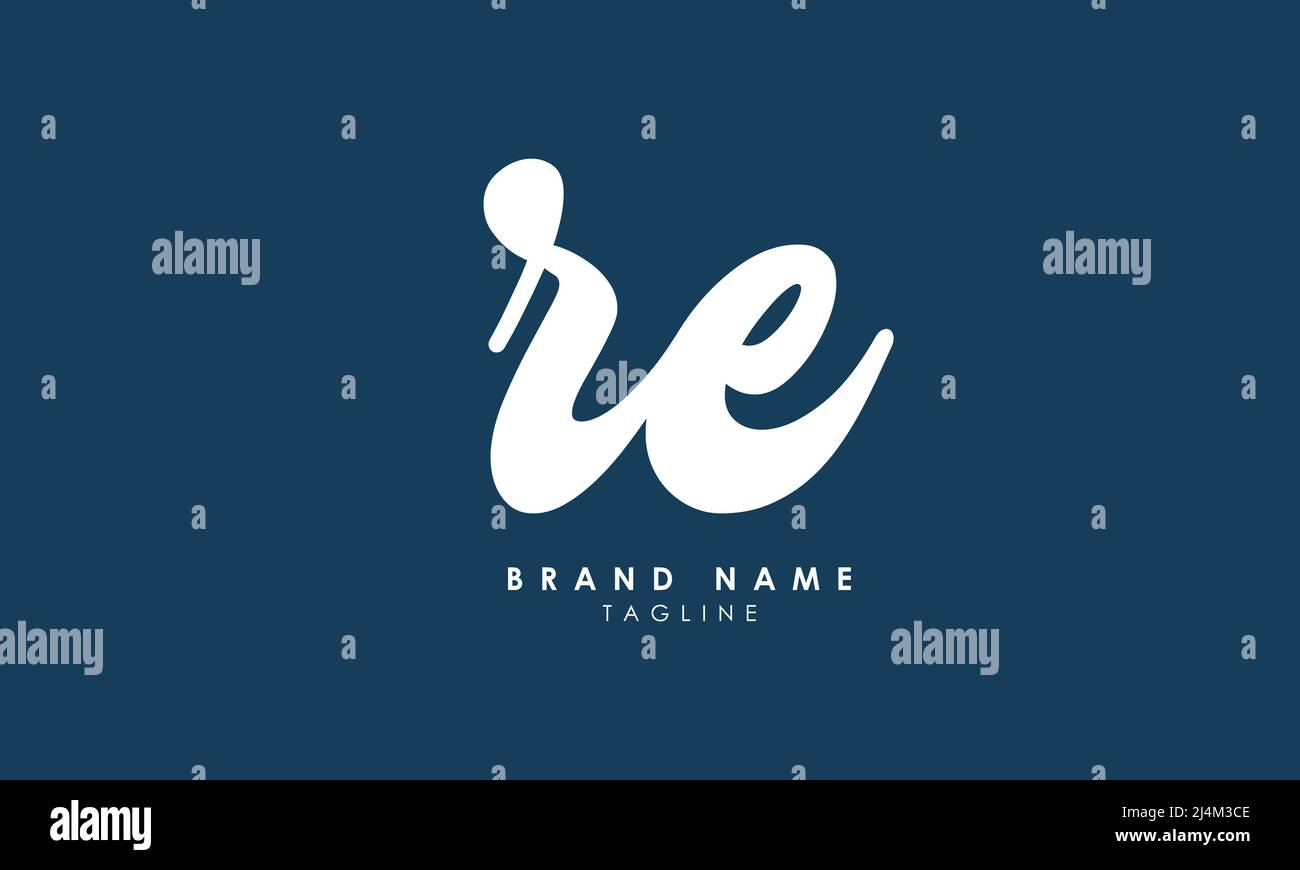 Alphabet letters Initials Monogram logo RE, ER, R and E Stock Vector ...
