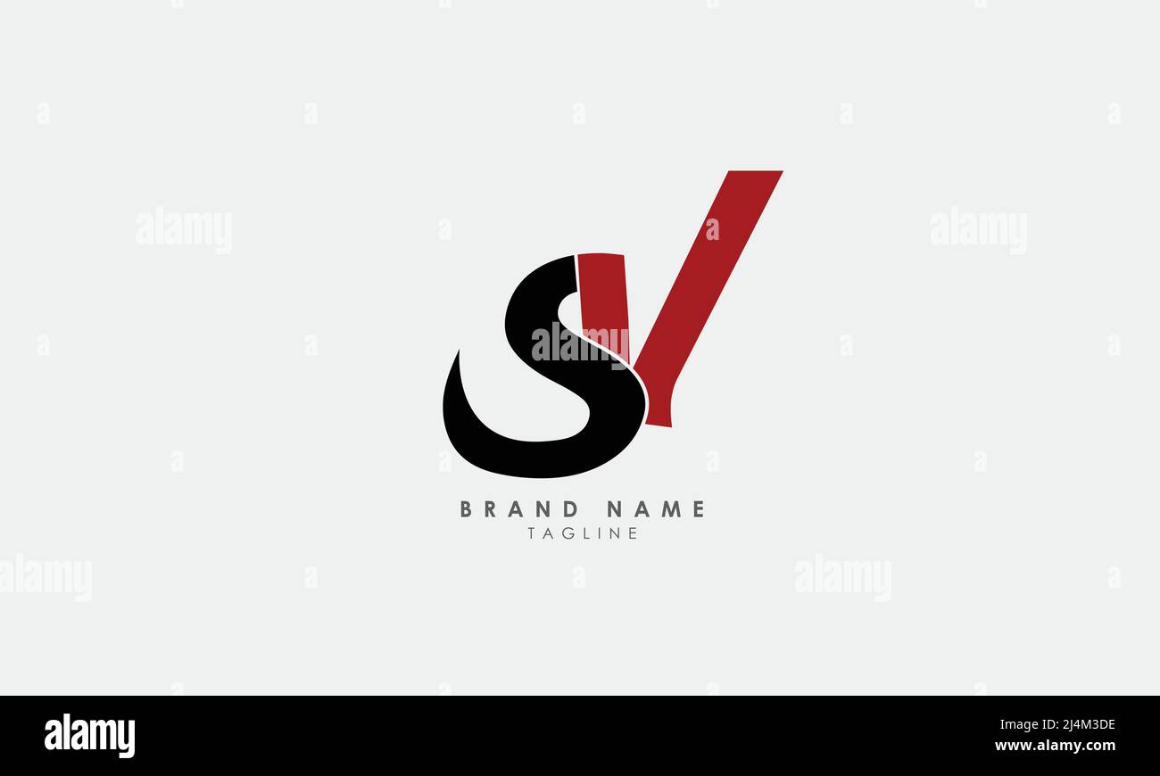 Alphabet letters Initials Monogram logo SV, VS, S and V Stock Vector ...