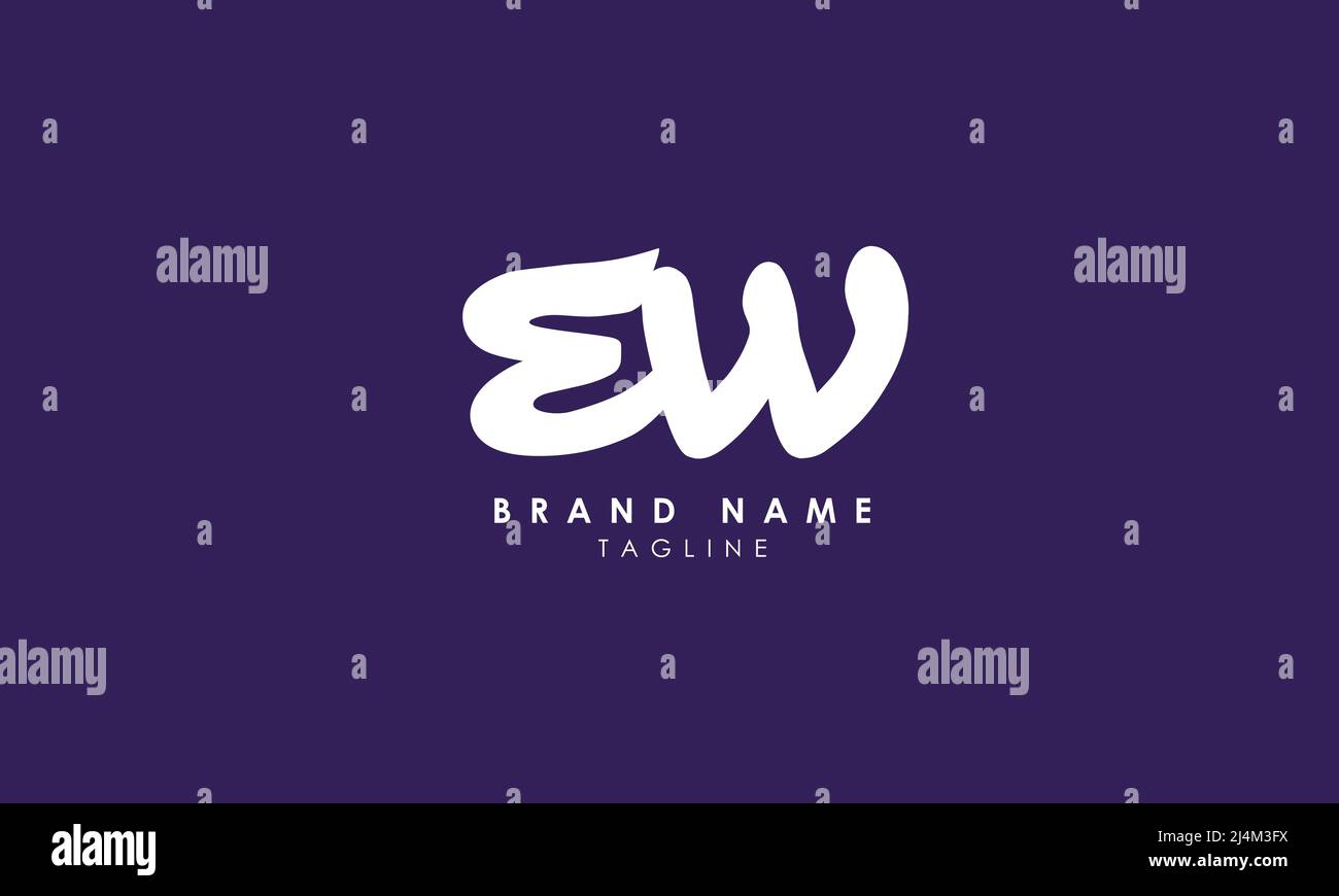 Alphabet letters Initials Monogram logo EW, WE, E and W Stock Vector ...
