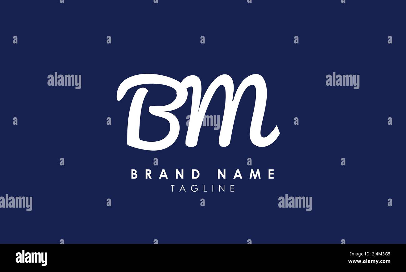 Alphabet letters Initials Monogram logo BM, MB, B and M Stock Vector ...