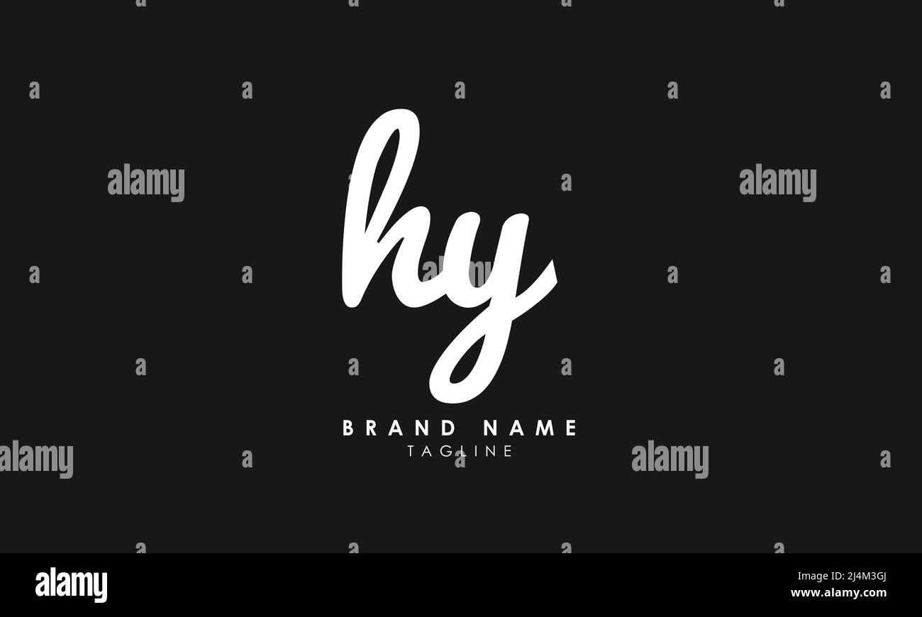 Alphabet letters Initials Monogram logo YH, HY, Y and H Stock Vector ...
