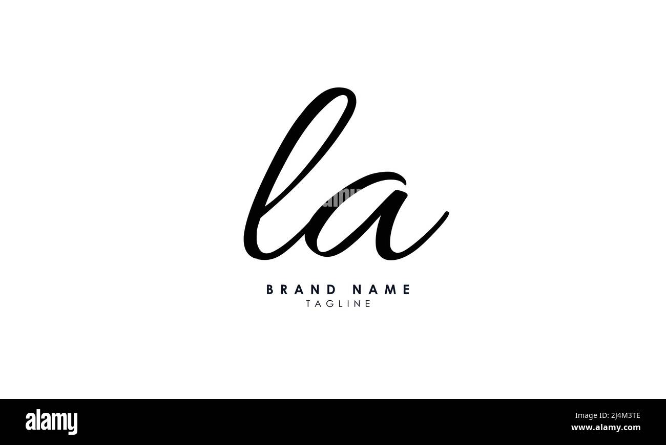 Alphabet letters Initials Monogram logo LA, AL, L and A Stock Vector ...