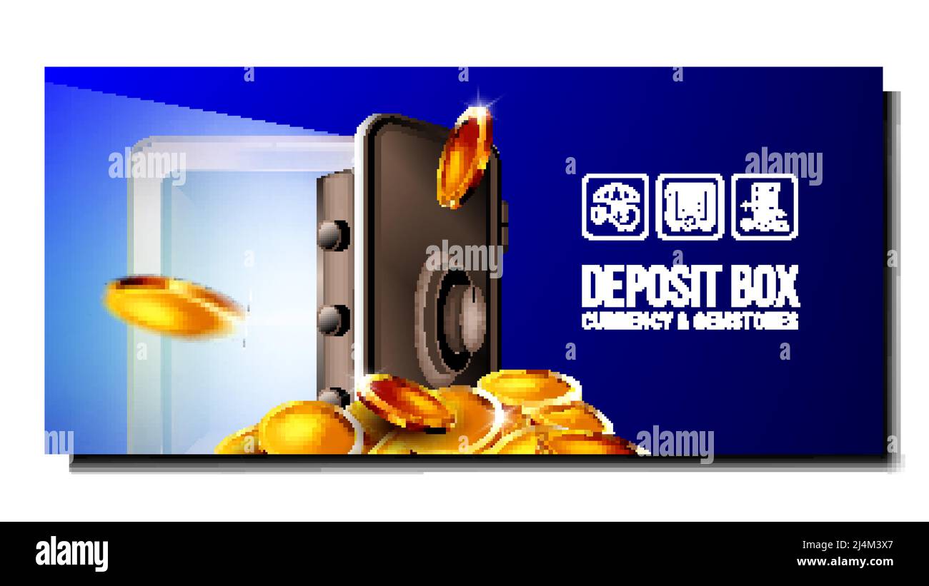 Banknote bill safe deposit box Stock Vector Images - Alamy