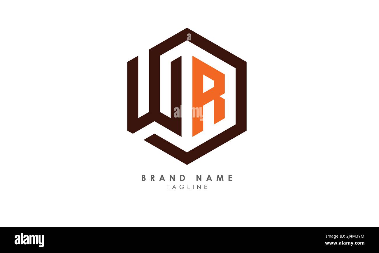 Alphabet letters Initials Monogram logo WR, RW, W and R Stock Vector ...